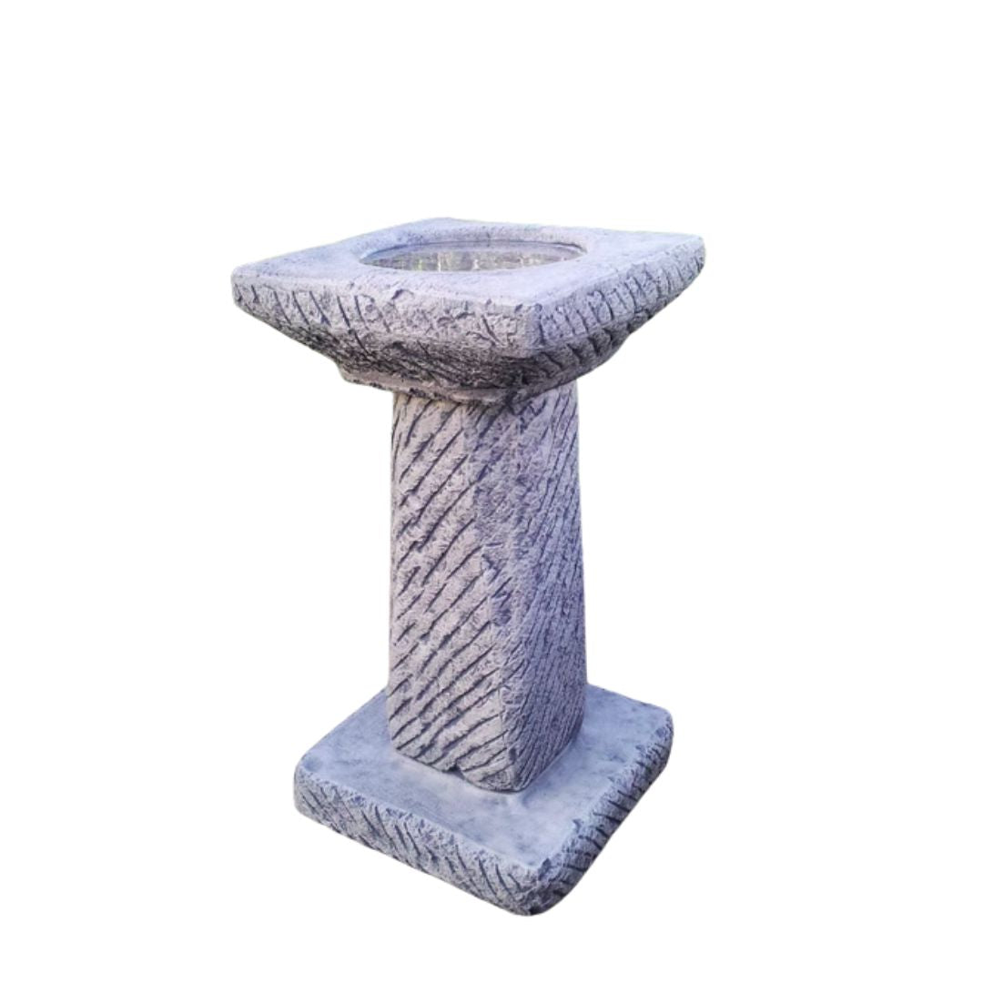 Cut Stone Concrete Bird Bath – McGaugh’s Gardening Complex