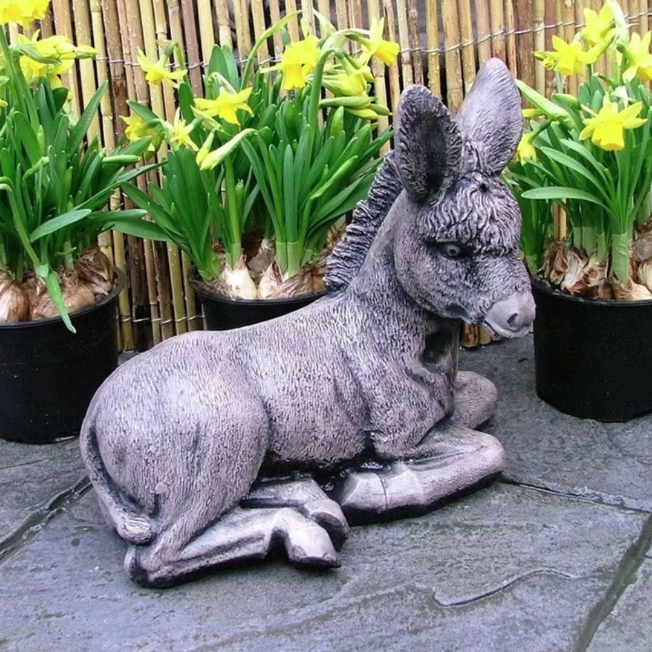 Small donkey Concrete Ornament – McGaugh’s Gardening Complex