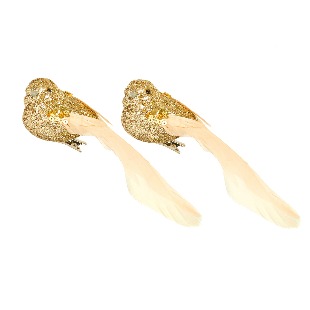 2pc Gold Feather Bird Clip 15cm – McGaugh’s Gardening Complex